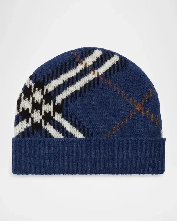 Burberry Apos;s Check Cashmere-blend Beanie