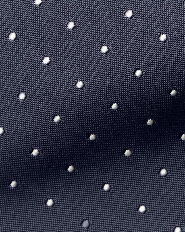 Ralph Lauren Purple Label Apos;s Pin Dot Peau De Soie Tie - Navy