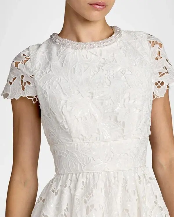 Mac Duggal Petite Lace-embellished Midi Dress