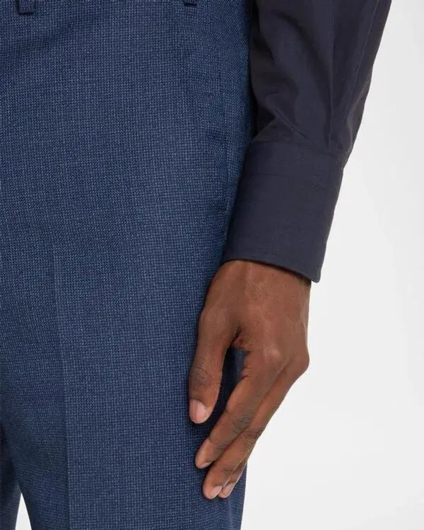 Emporio Armani Apos;s Textured Wool Tapered Flat-front Trousers
