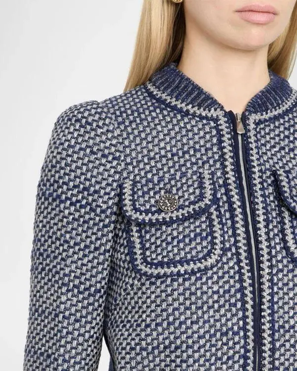 MAISON COMMON Metallic Tweed Bomber Jacket