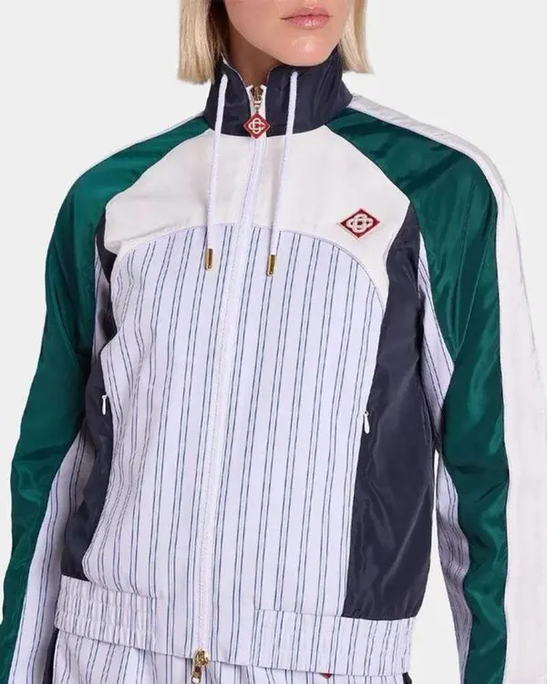 Casablanca Pinstripe Paneled Track Jacket