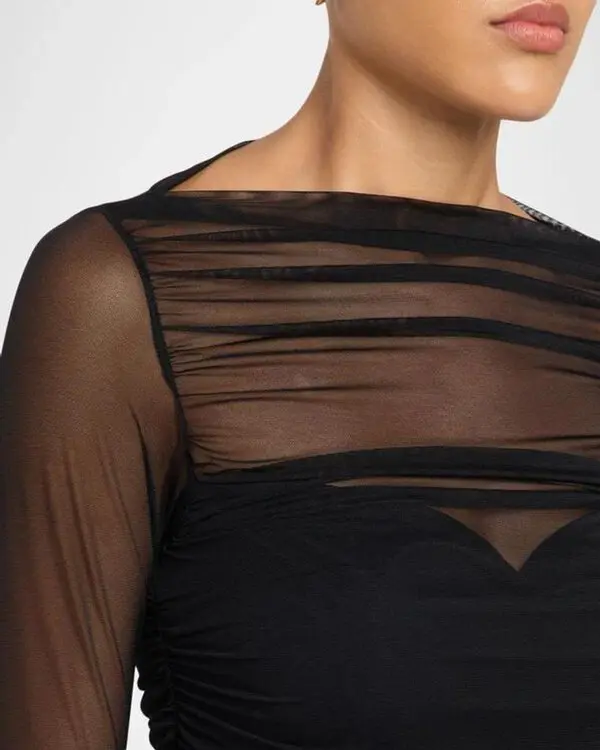 Chiara Boni La Petite Robe Mausi Ruched Peplum-waist Top