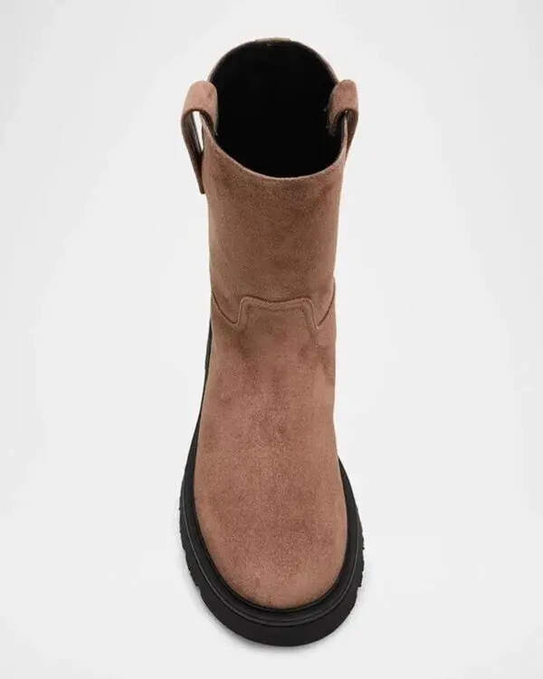 STUART WEITZMAN Ren Suede Lug Sole Booties
