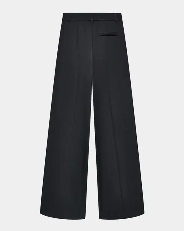 Emporio Armani Wide-leg Satin Pants - Black