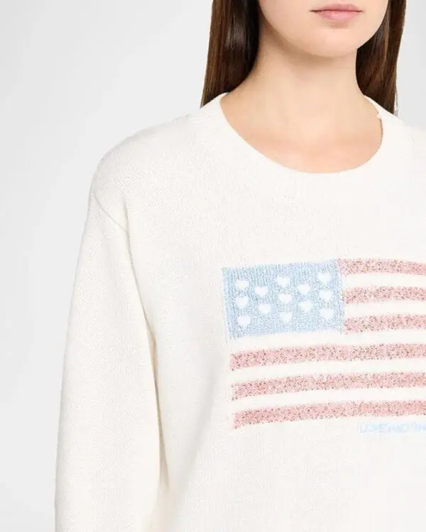 LoveShackFancy Ty Flag Cotton Pullover