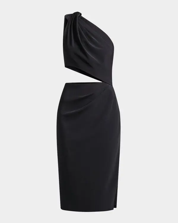 Bcbgmaxazria Isabel Cutout One-shoulder Midi Dress