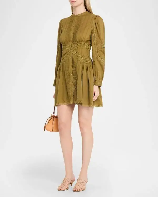Ulla Johnson Elysia Embroidered Cotton Mini Dress