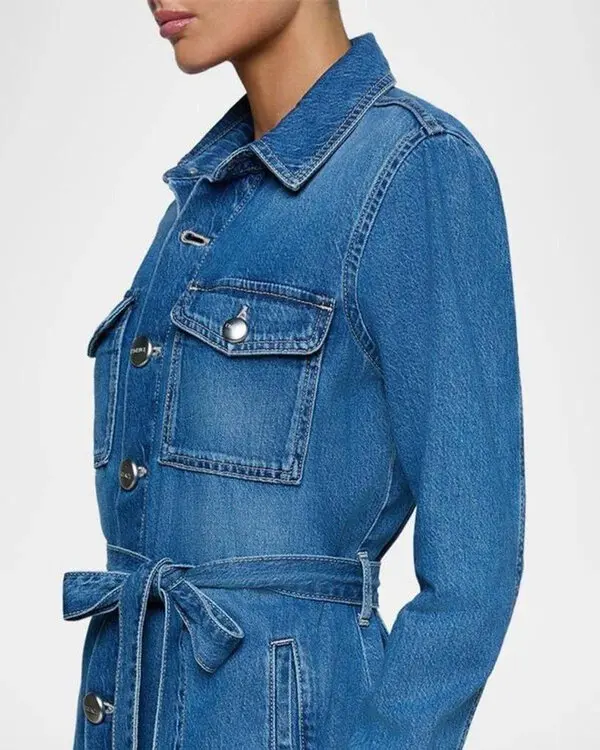 L & APOS;AGENCE Samaya Denim Safari Jacket