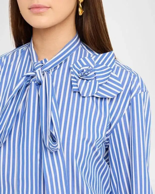 AKNVAS Flor Tied Poplin Shirt