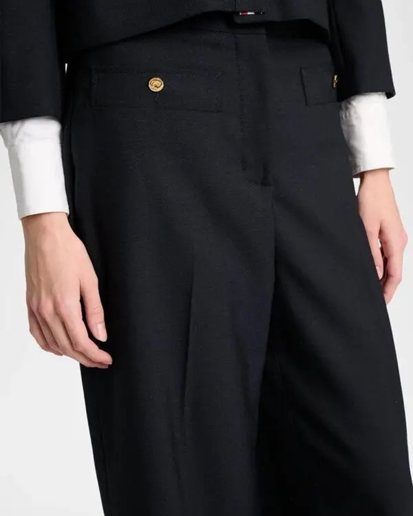 Thom Browne Wool Cardigan-style Pocket Trousers