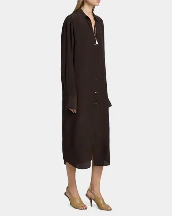 TOTEME Silk Midi Shirtdress