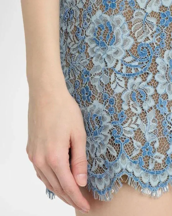 JBQ Adrienne Floral Lace Mini Skirt - Cornflower