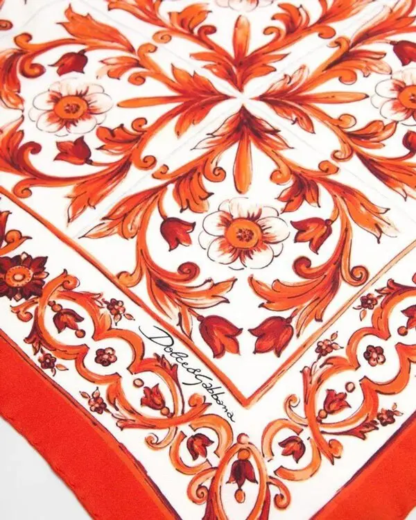 Dolce & Gabbana Floral Silk Twill Scarf - Multi