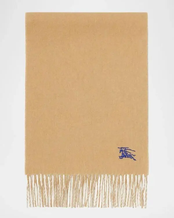 Burberry Apos;s Cashmere Double-face Ekd Embroidered Scarf