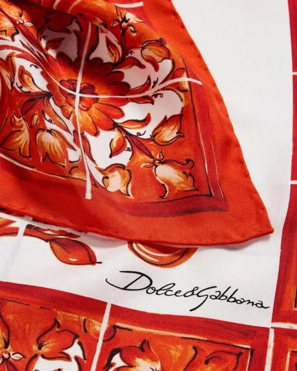 Dolce & Gabbana Majolica-print Silk Twill Scarf