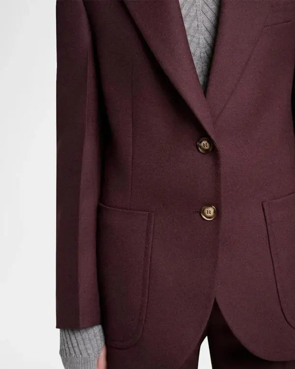 Victoria Beckham Katherine Wool Jacket - Acai