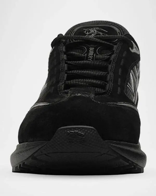 Burberry Apos;s Eclipse Mesh And Suede Runner Sneakers
