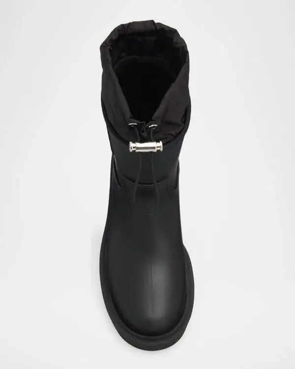 Moncler Kickstream Waterproof Rain Boots - Black