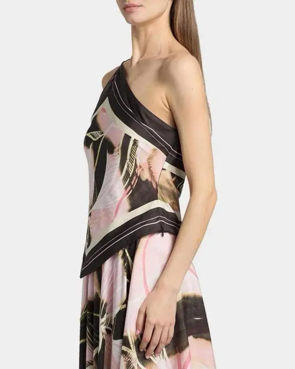 AMUR Lyra Scarf One-shoulder Top