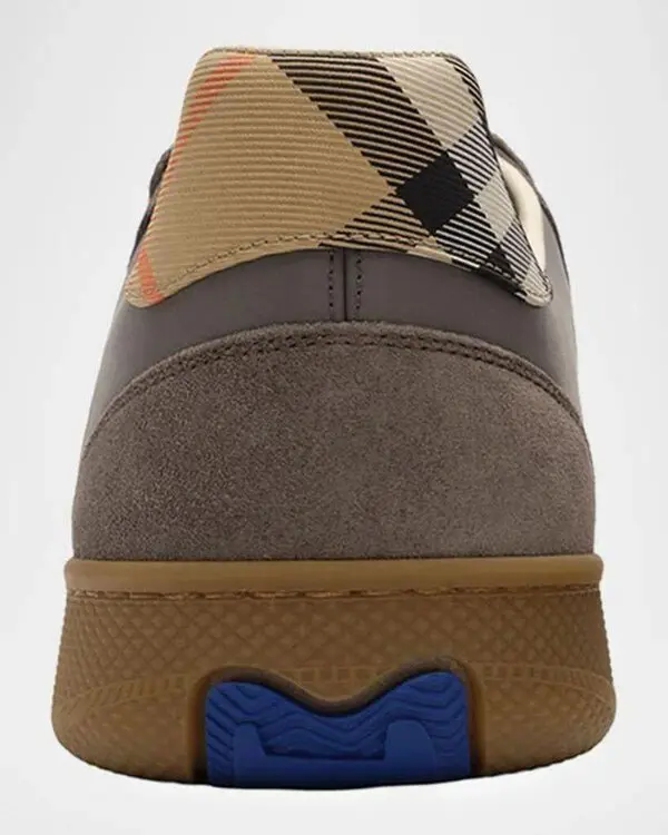 Burberry Apos;s Leather, Suede And Check Terrace Sneakers