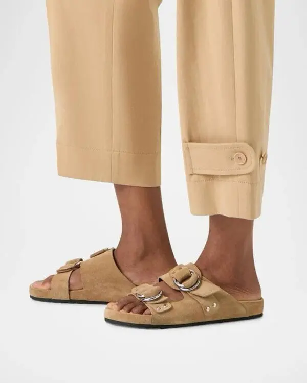 Akris Fraser Cotton Gabardine Barrel-leg Ankle Pants - Beige