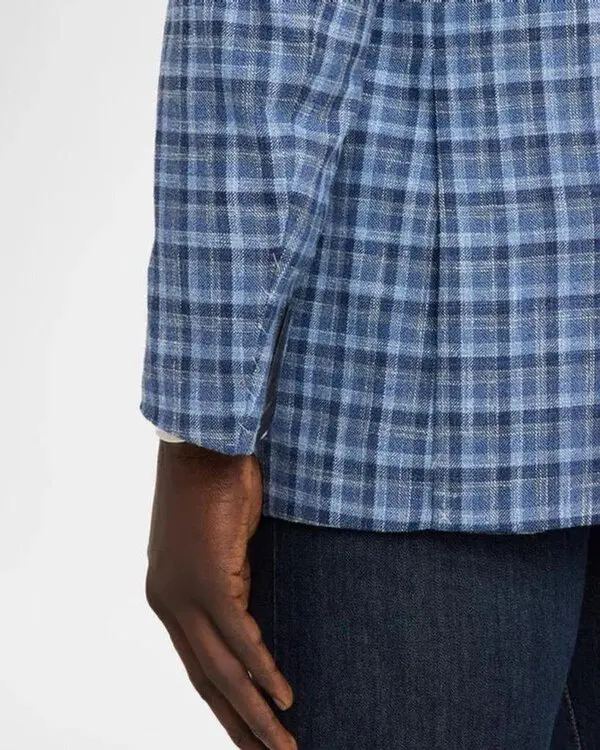 Stefano Ricci Apos;s Wool, Silk And Cotton Check Sport Coat - High Blue