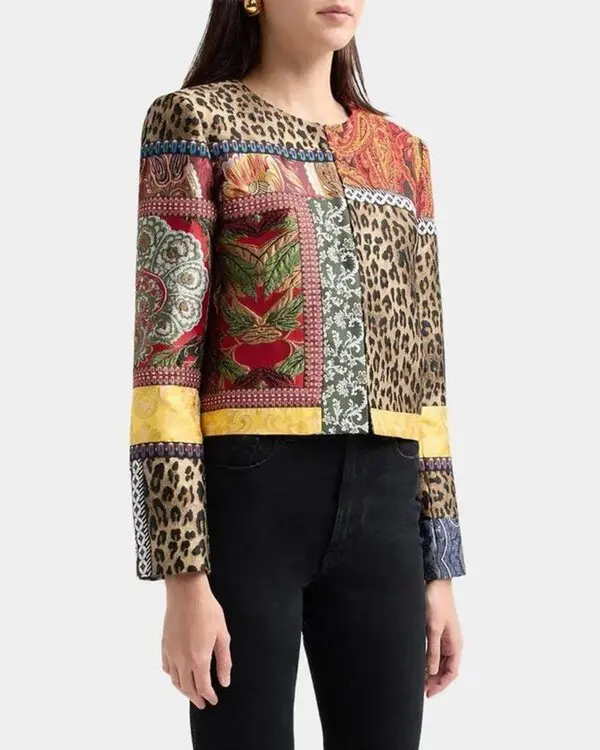 Alice + Olivia Kidman Patchwork Jacket