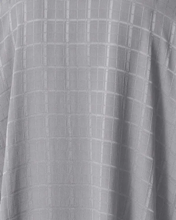 Eskandar Jacquard Silk Satin Shirt - Silver