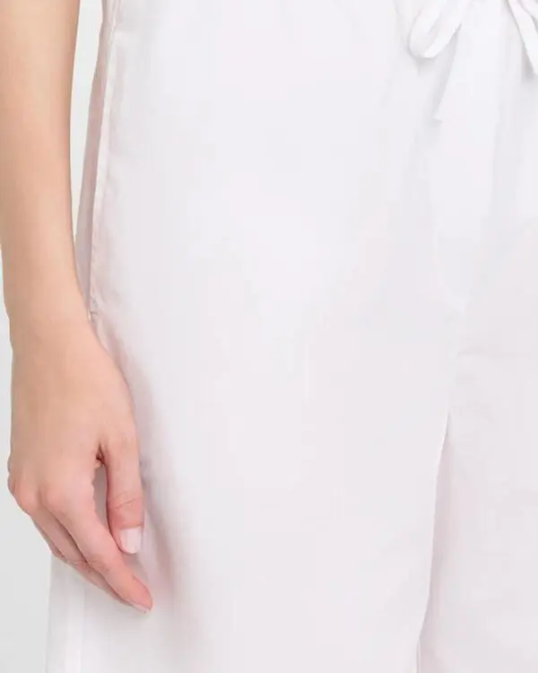 TOTEME Drawstring Cotton Balloon Pants - White