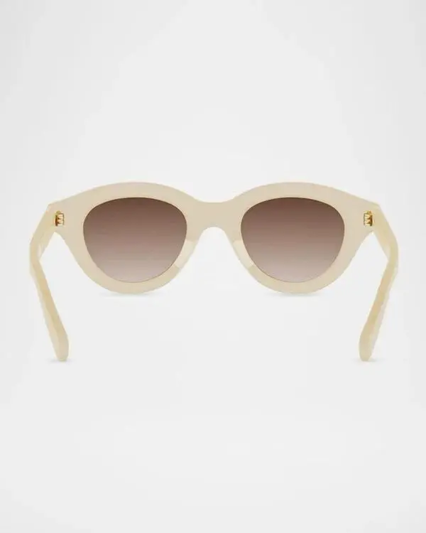 Celine Triomphe Mini 62mm Round Sunglasses - Orange/oth