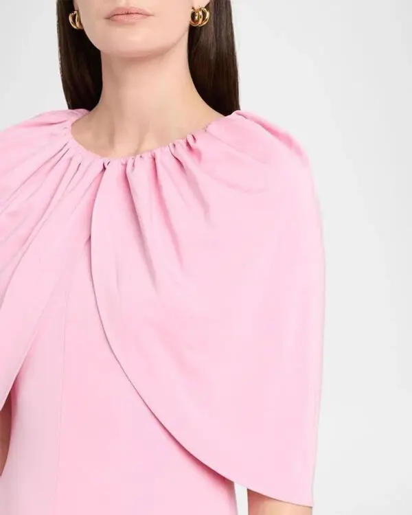 Roland Mouret Fit-and-flare Jersey Capelet Gown
