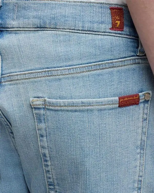 7 For All Mankind Apos;s The Straight Light-wash Denim Jeans