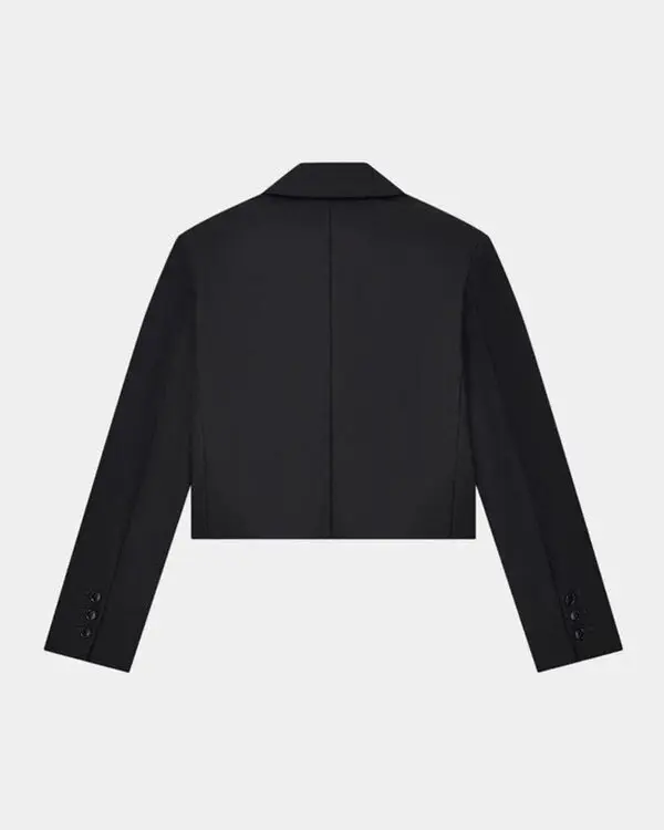 Emporio Armani Cropped Single-button Boxy Jacket