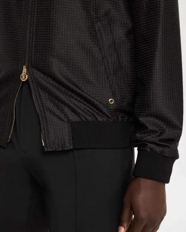 Stefano Ricci Apos;s Geometric Silk Jacquard Blouson