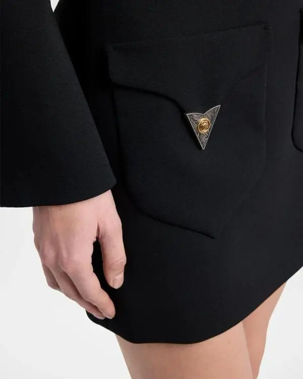 Versace Wool Mini Skirt - Black