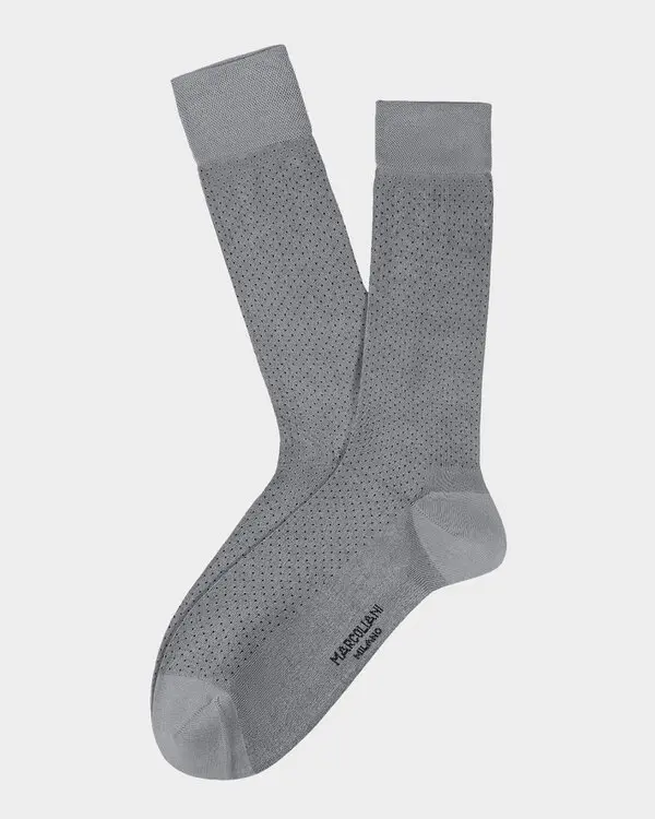 Marcoliani Apos;s Modal-blend Pindot Crew Socks