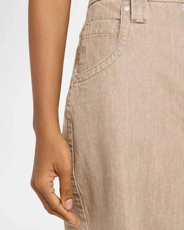 Brunello Cucinelli Shimmer Denim Pants - Medium Beige