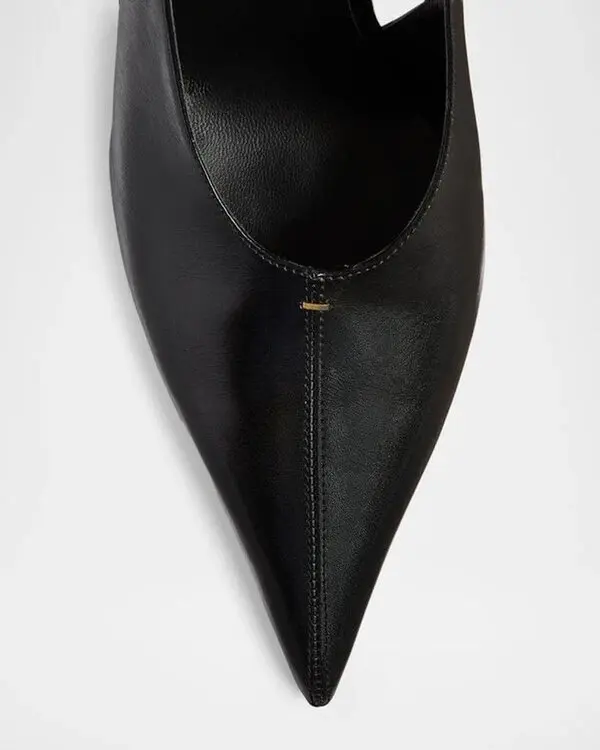 Khaite 100mm Bella Leather Slingback Pumps