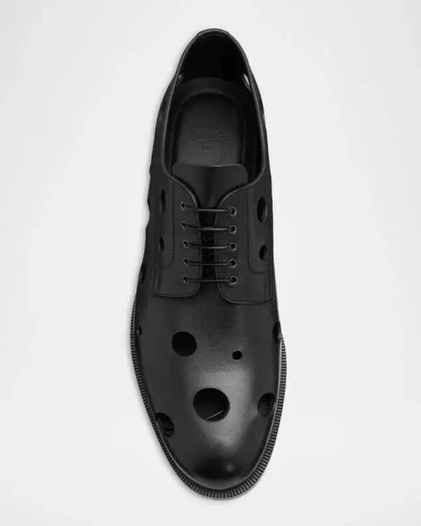 CHRISTIAN LOUBOUTIN Apos;s Moustachou Dots Leather Derbies