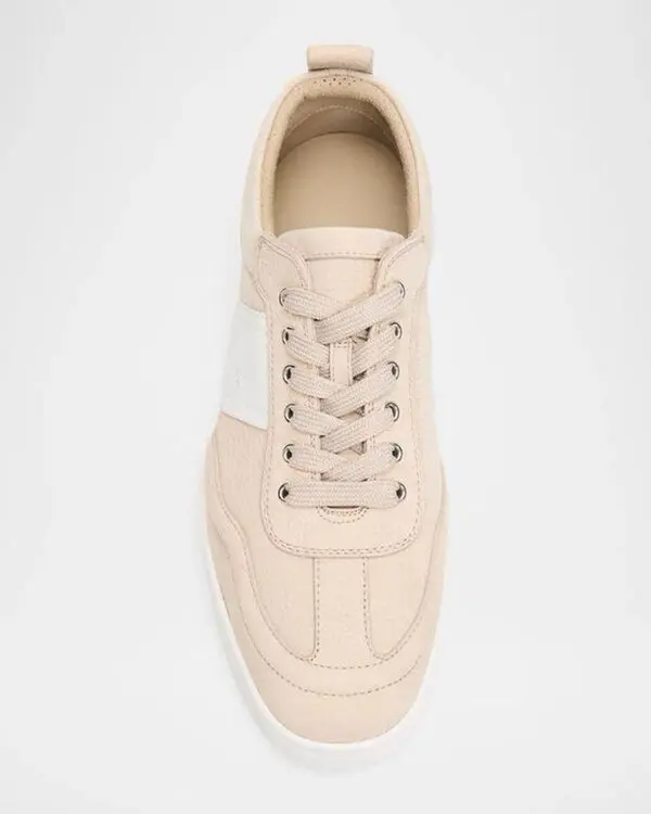 CHRISTIAN LOUBOUTIN Apos;s Retero Nubuck Leather Low-top Sneakers - Beige/white