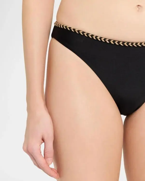 Ramy Brook Braided Isla Bikini Bottoms - Black