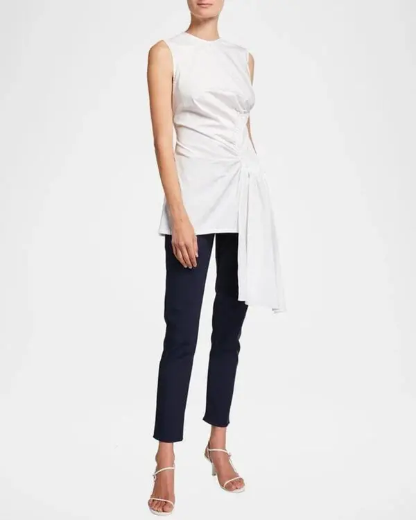 Lela Rose Catherine Slim-leg Ankle Pants