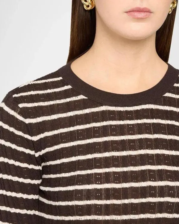 FRAME The Pointelle Striped Sweater