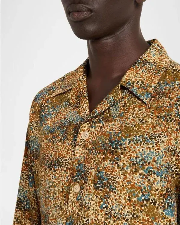 Saint Laurent Apos;s Confetti Viscose Short-sleeve Shirt
