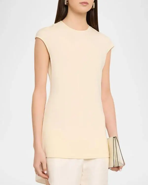 TOTEME Everyday Cap-sleeve Jersey Top