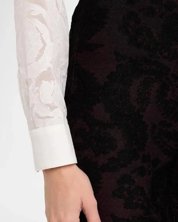 Etro Paisley Chenille Jacquard Flare Pants