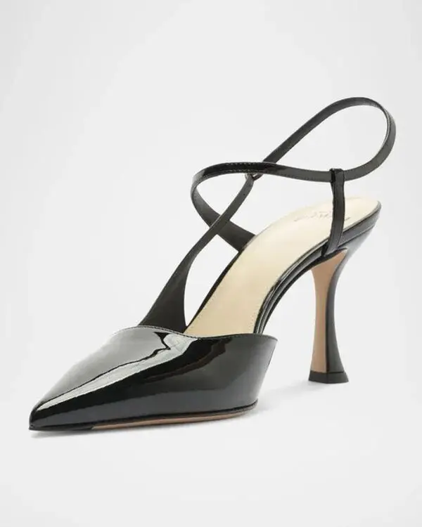 ALEXANDRE BIRMAN 85mm Tita Wrap Patent Leather Pumps