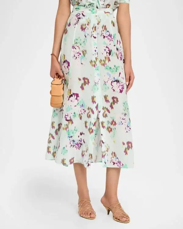 Ulla Johnson Rowan Silk Midi Skirt