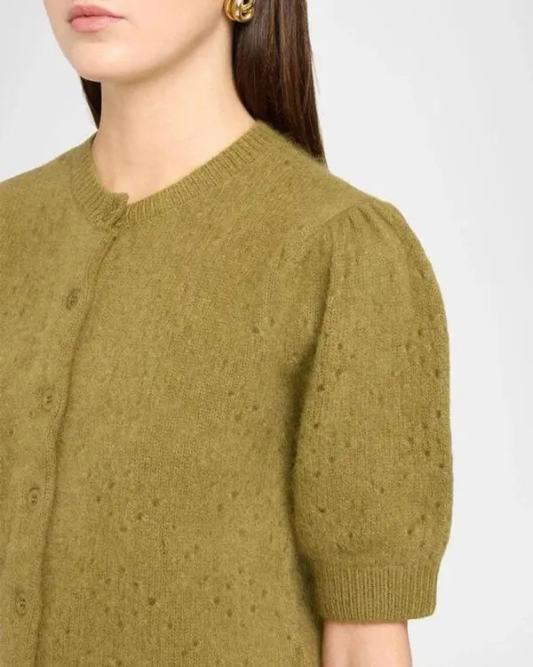 FRAME The Cashmere Pointelle Cardigan